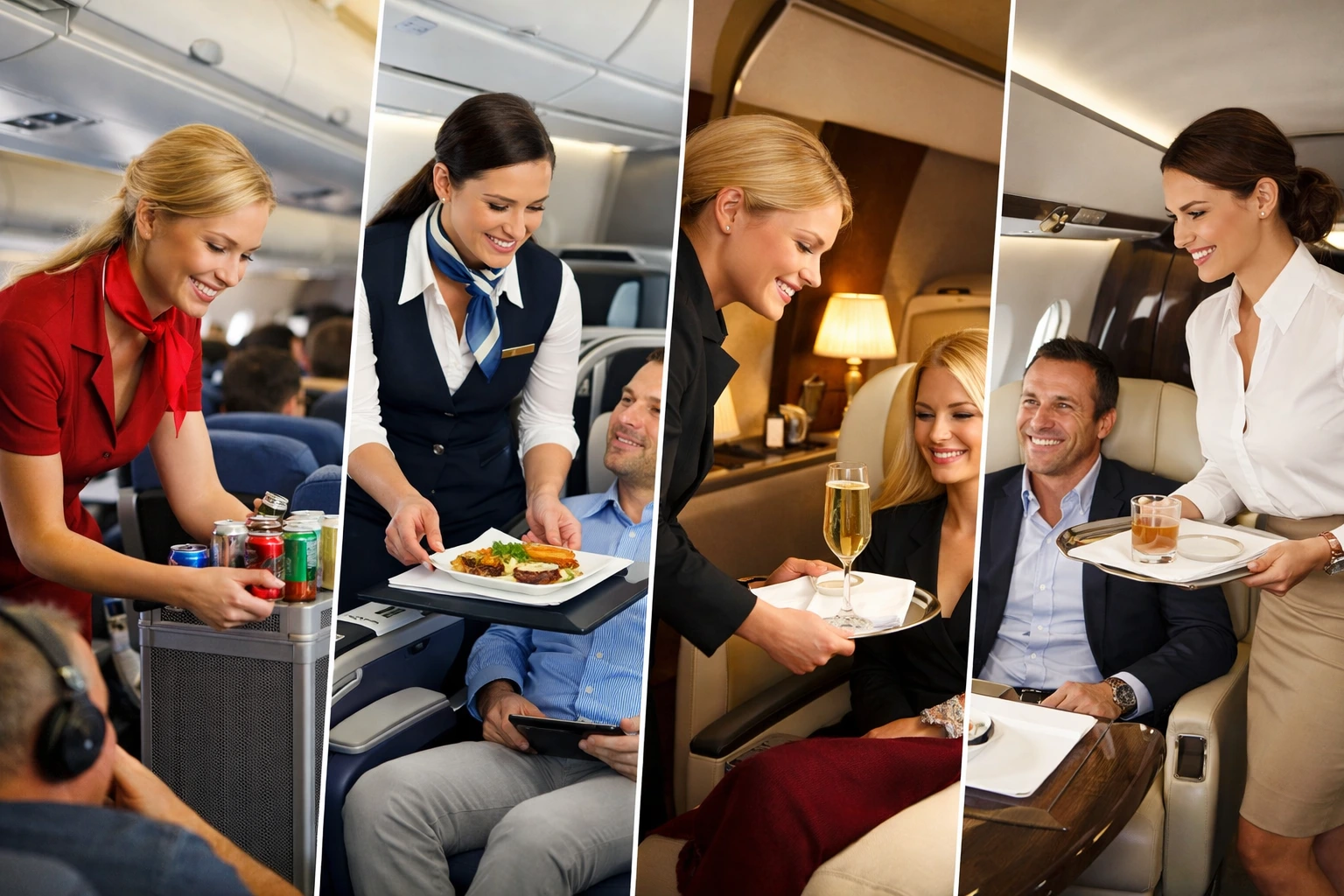 Cabin Crew Roles: Economy vs Business vs First vs Private Jet